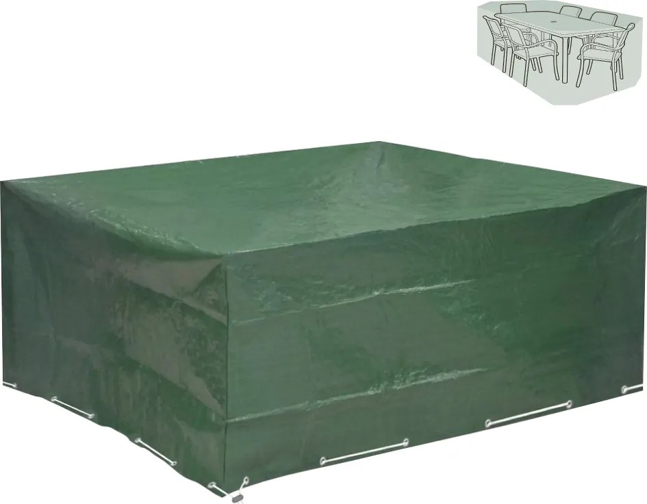 Ochranný obal na zahradní set, 270x180x89 cm, zelená, KAVER TYP 25