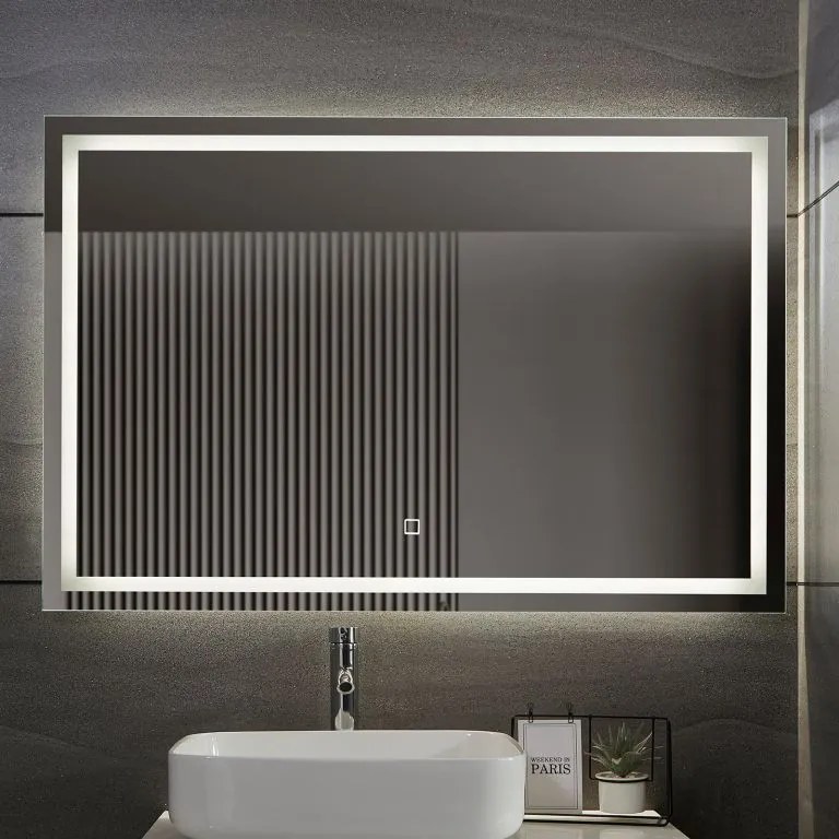 Aquamarin Koupelnové zrcadlo s LED osvětlením, 120 x 80 cm