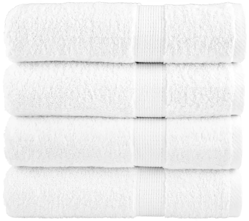Prémiové ručníky SOLUND 4 ks bílé 50x100 cm 600 g/m² 137125