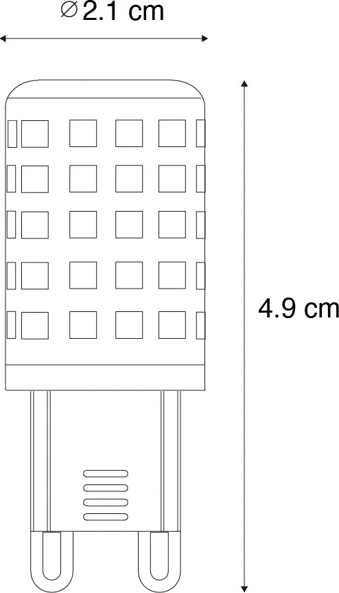 Chytrá stmívatelná LED žárovka G9 Bright 2,5 W 250 lm 2700–6500 K