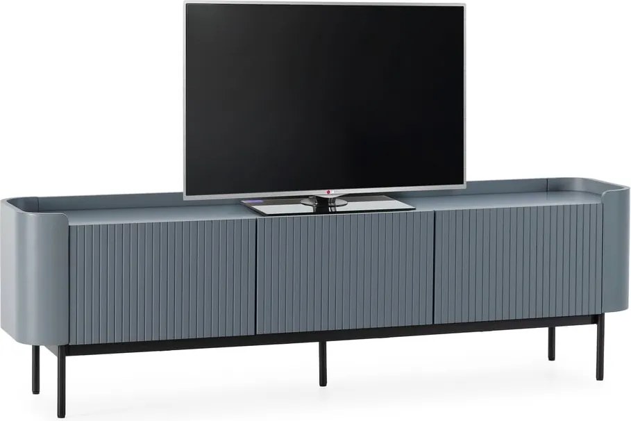 Šedomodrý TV stolek 180x55x40 cm Willa – MOME