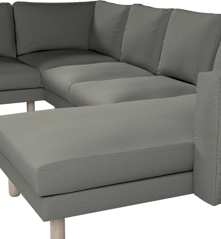 Potah na pohovku IKEA Norsborg rohová, 5-místná se šezlongem barva šedá látka pletený vzor
