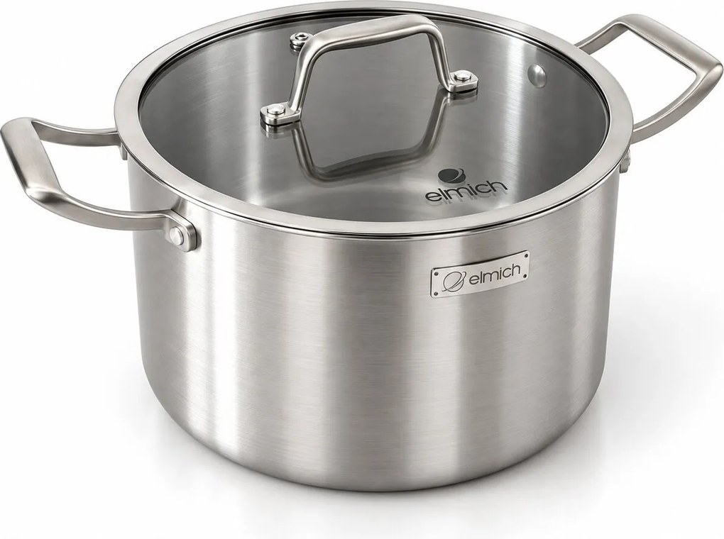 Elmich Velký nerezový hrnec Tria 28 cm (10 l)