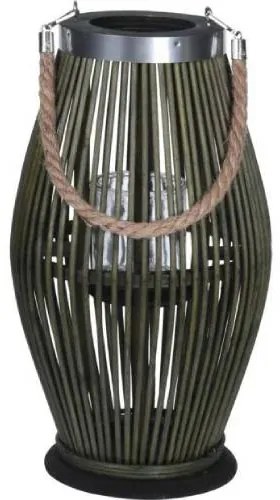 H&L Bambusová lucerna 21 x 38 x 21 cm / antracit
