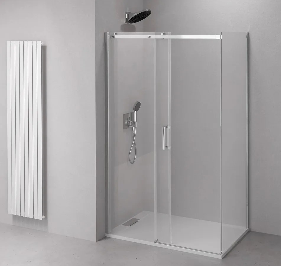 Polysan Sapho, THRON LINE ROUND čtvercový sprchový kout 1000x1000mm, kulaté pojezdy