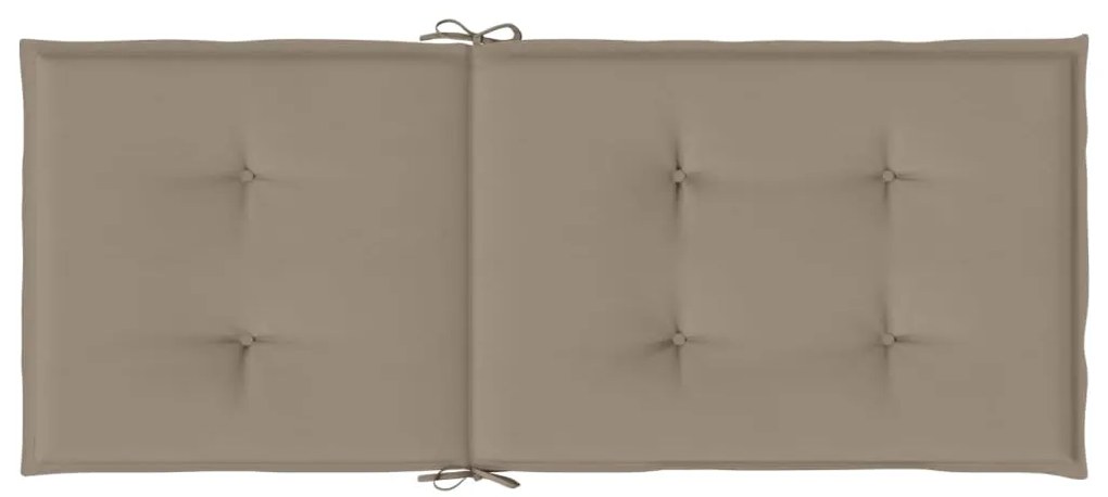 vidaXL Marketos Podušky na židli vysoké opěradlo 6 ks taupe 120x50x3 cm textil