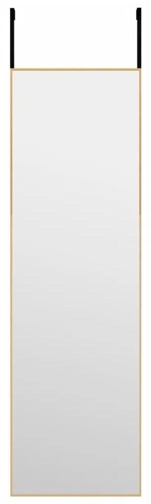 Zrcadlo na dveře zlaté 30 x 100 cm sklo a hliník - Default Title