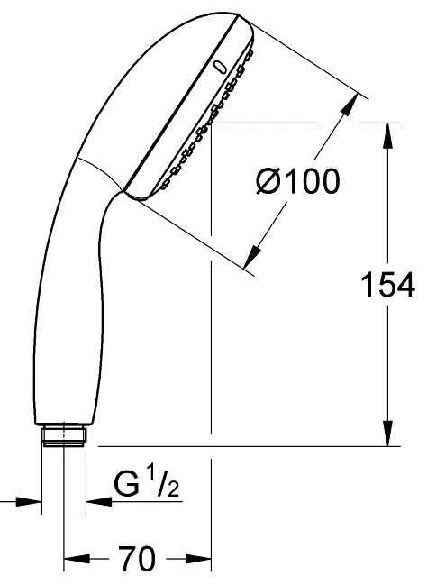 GROHE Vitalio Start 100 - Ruční sprcha, chrom 27940000