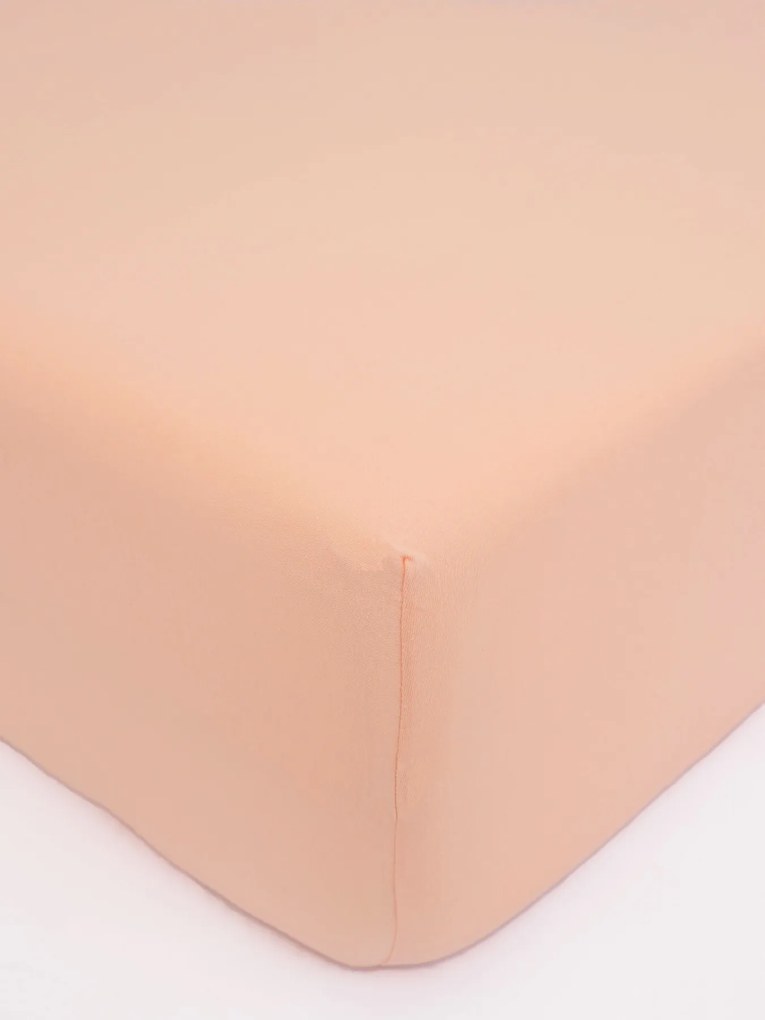 MK Lůžkoviny Jersey prostěradlo Classic 160 x 200 cm – lososová