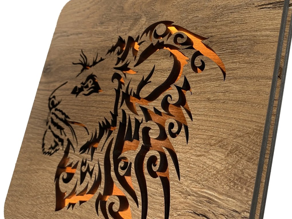 Li-Go "Hlava lva" lampa 19x19cm provedení povrchu: černá s patinou