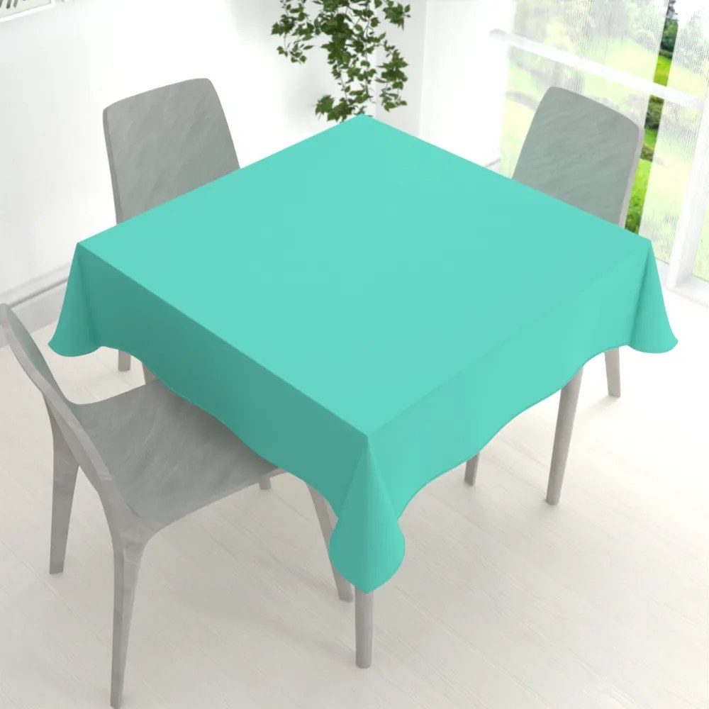 Biante Dekorační čtvercový ubrus Rongo RG-093 Světle tyrkysový 140x140 cm
