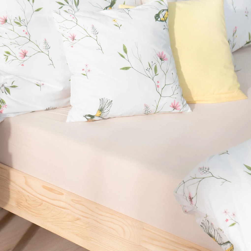 Goldea jersey elastické prostěradlo - béžové 90 x 200 cm