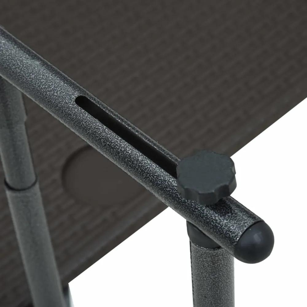 Závěsný stůl na balkon plast s ratanovým vzhledem Dekorhome Černá