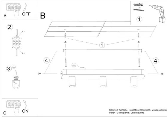 Sollux  SL.1158 - Bodové svítidlo TAVO 3xE27/15W/230V beton