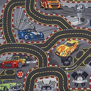 Dětský koberec The World od Cars 97 šedý 100 x 100 cm kruh