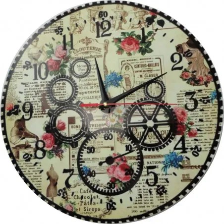 Hodiny na zeď ze dřeva, nástěnné hodiny I SENTOP HDFK001- Wall clock HEU-