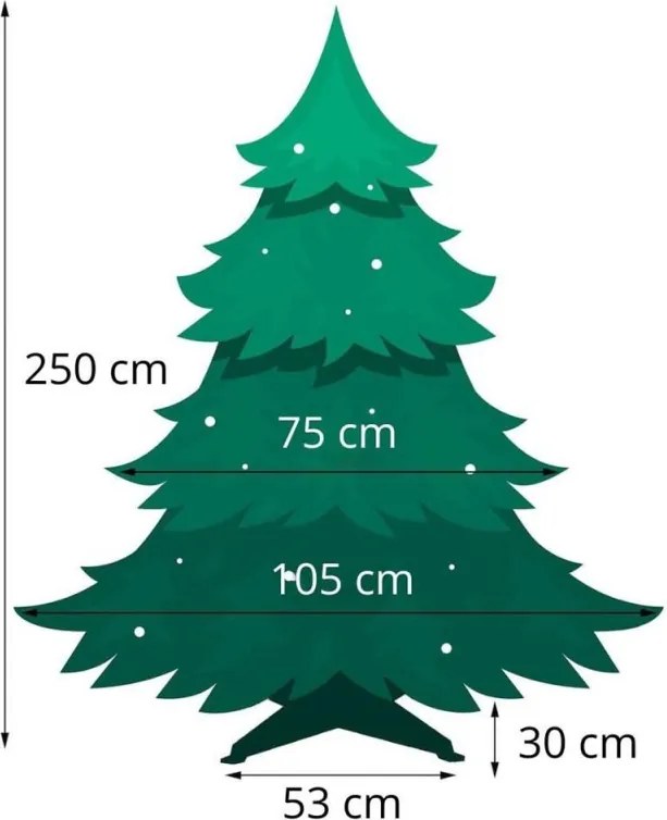 Vánoční stromek Borovice Slim diamantová 250 cm
