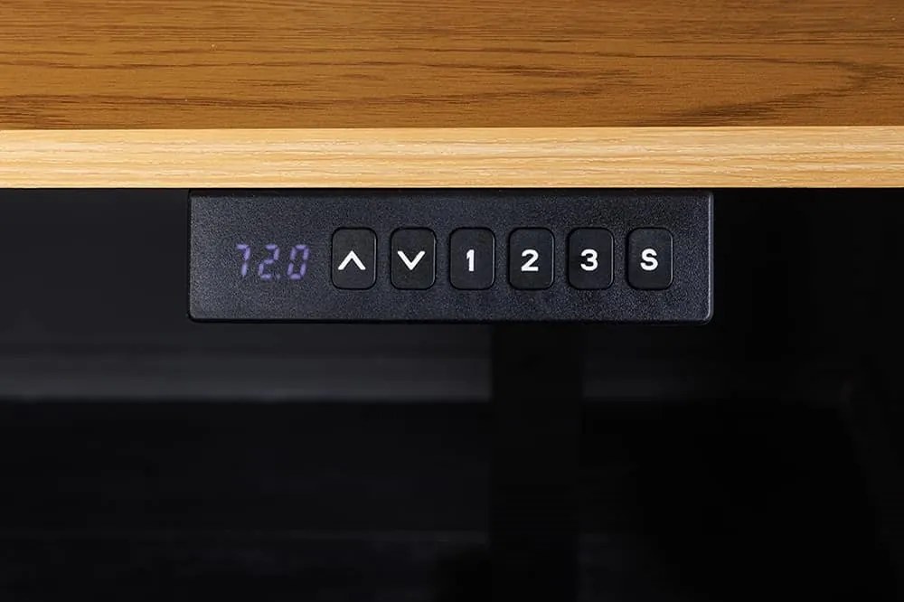 Výškově nastavitelný psací stůl Jayden 120 cm přírodní dub