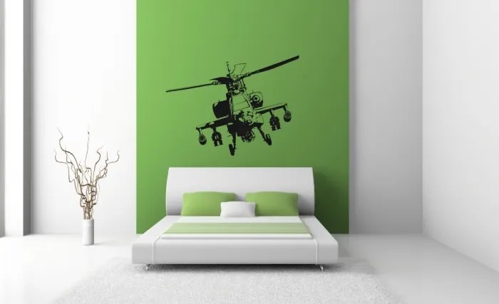 IMPAR Samolepka na zeď Vojenský vrtulník (Velikost: 145 x 98 cm)