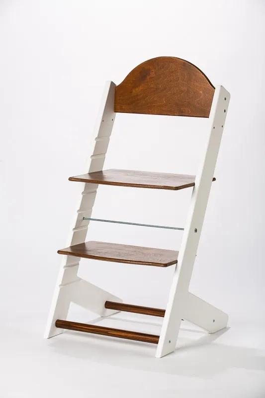 Lucas Wood Style rostoucí židle MIXLE -  bílá/ořech rostoucí židle MIXLE: Srdíčko
