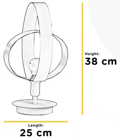 ONLI - Stolní lampa SERENA 1xE14/6W/230V bílá 38 cm