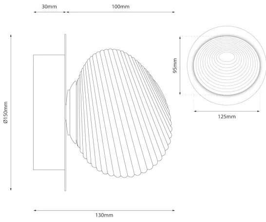 LED Nástěnné svítidlo BOLLA LED/3W/230V zlatá/kouřová béžová