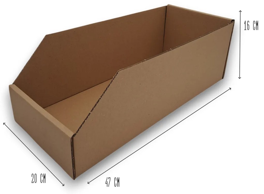 KARTON PAK Úložné boxy na oblečení, organizéry do skříně EKO KARTON 20 x 47 cm