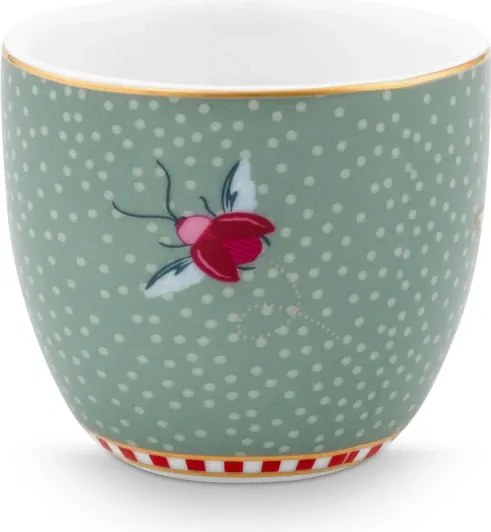 Pip Studio Blooming Tales porcelánový kalíšek, modrý (porcelánový kalíšek na vajíčko, dip nebo med)