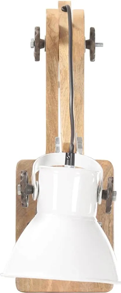 Nástěnná lampa industriální styl bílá kulatá E27 320578