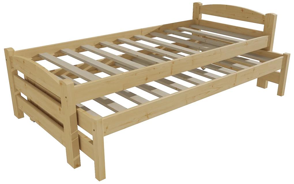 Vomaks Dětská postel s výsuvnou přistýlkou DPV 025 Rozměr: 90 x 180 cm, Barva: barva bílá