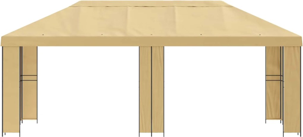 Zahradní altán 6 x 3 m Krémová Polyester a ocel 190 gsm 3376008