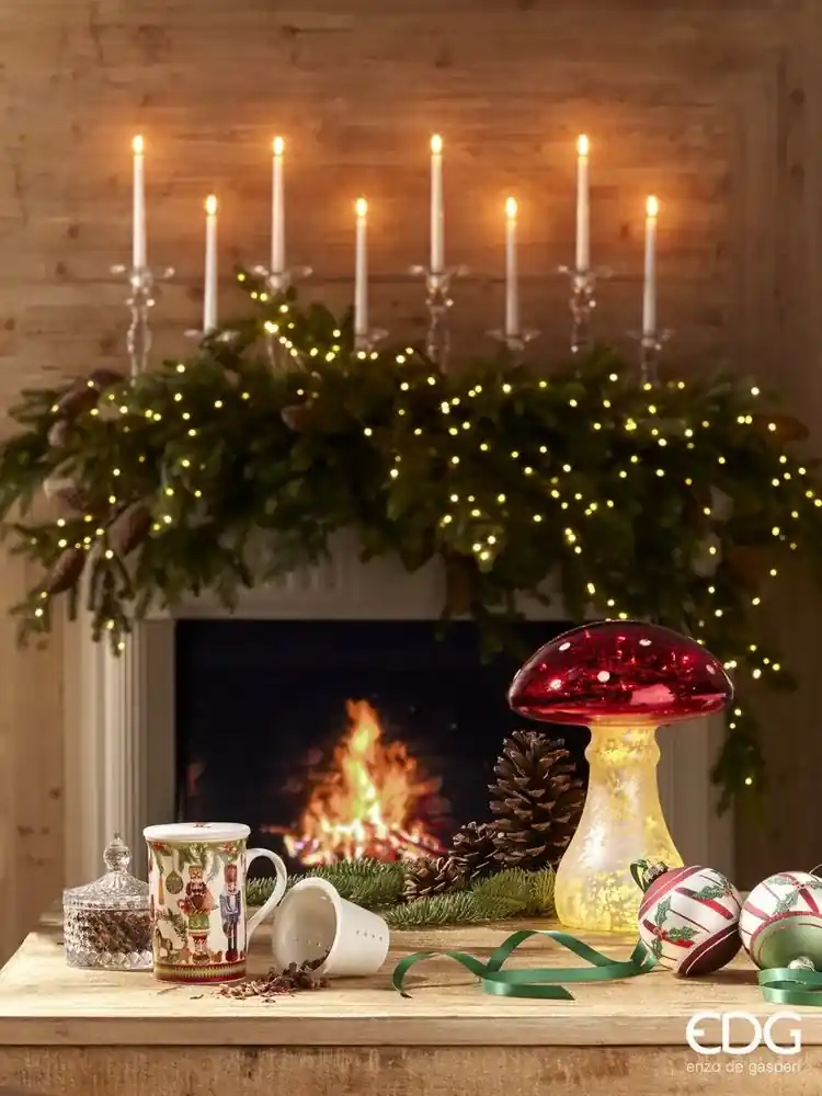 Vánoční hrnek na čaj se sítkem a pokličkou Louskáček, 11 cm | BIANO