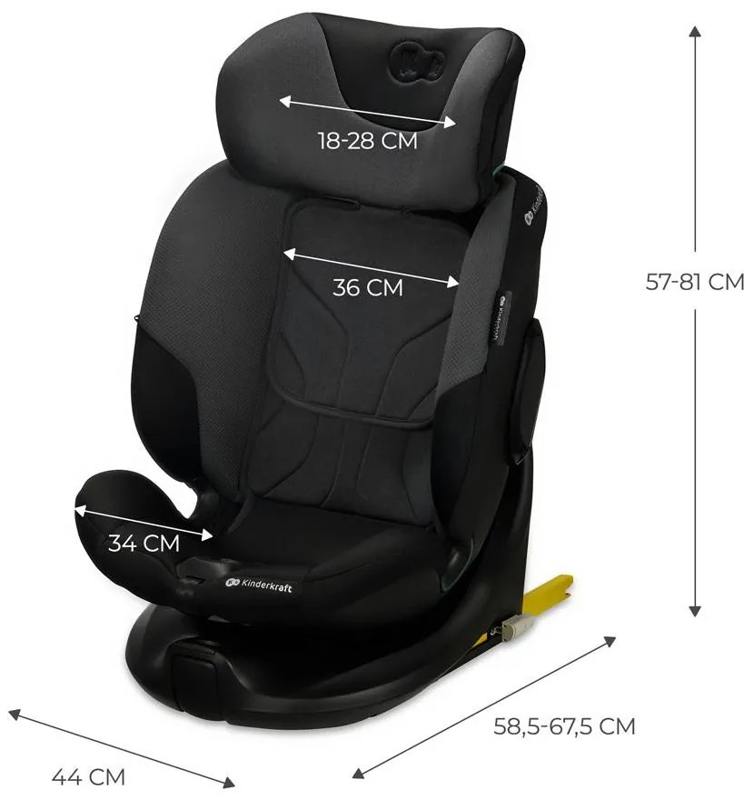 Kinderkraft Autosedačka i-Fix 40-150 cm Kinderfraft select Cool grey