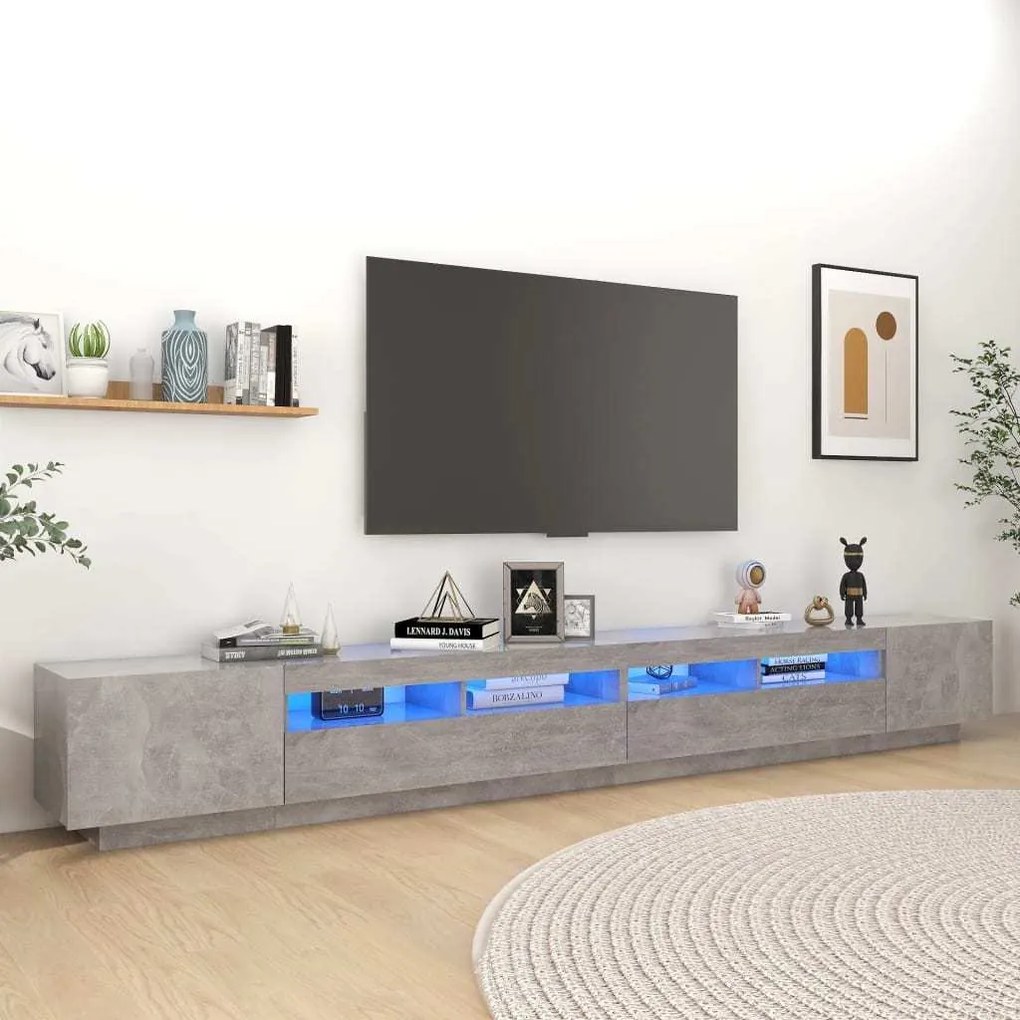 vidaXL TV skříňka s LED osvětlením 300x35x40 cm [3120178] Barva: dub artisan