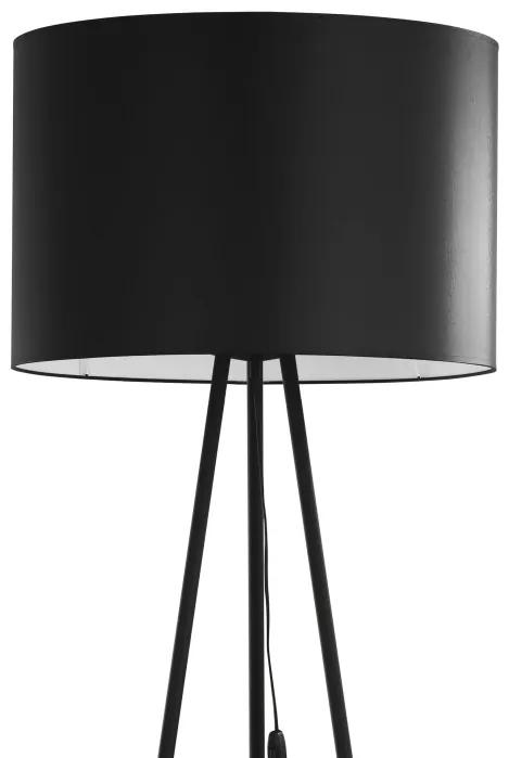 TK LIGHTING Stojací lampa - WINSTON 5147, Ø 60 cm, 230V/15W/1xE27, černá