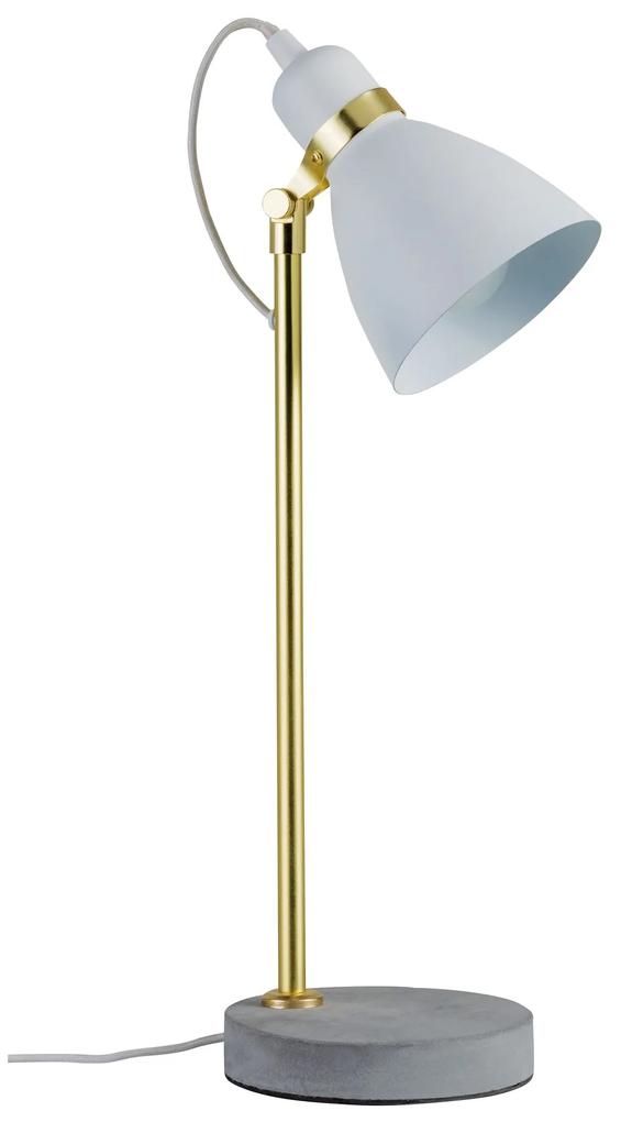 Paulmann stolní lampa Neordic Orm 1-ramenné bílá/zlatá/beton 796.23 P 79623 79623