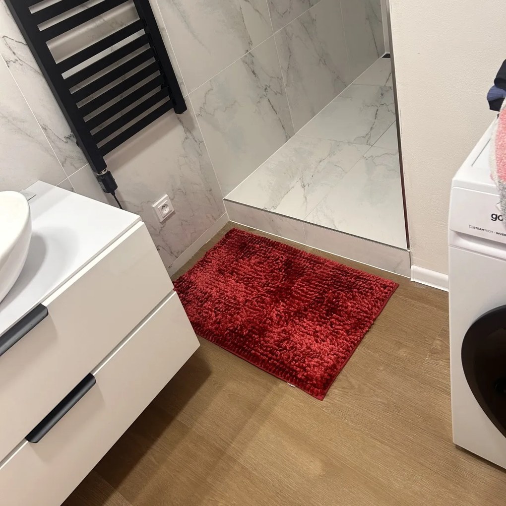 BO-MA, Koupelnová předložka Ella micro červená, 60x90, červená, koupelna