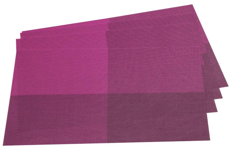 Jahu Prostírání DeLuxe fialová, 30 x 45 cm, sada 4 ks