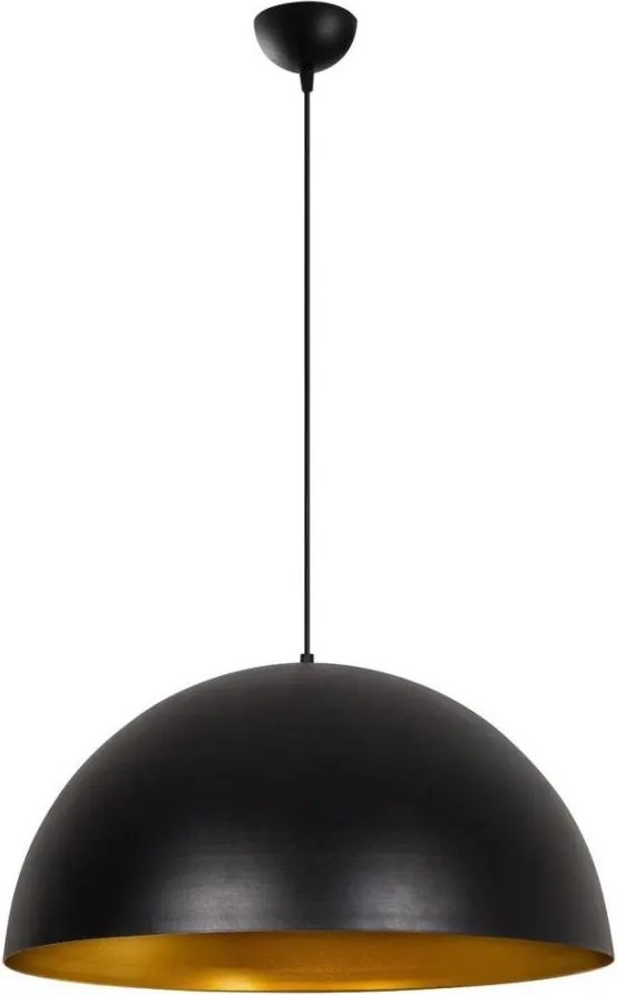Lustr na lanku SIVANI 1xE27/40W/230V pr. 60 cm černá/měděná