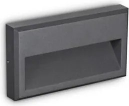ILUX 250854 LED Venkovní nástěnné svítidlo Ideal Lux FEBE-1 AP ANTRACITE 250854 6W 490lm 3000K IP65 22,5cm antracitové - IDEALLUX