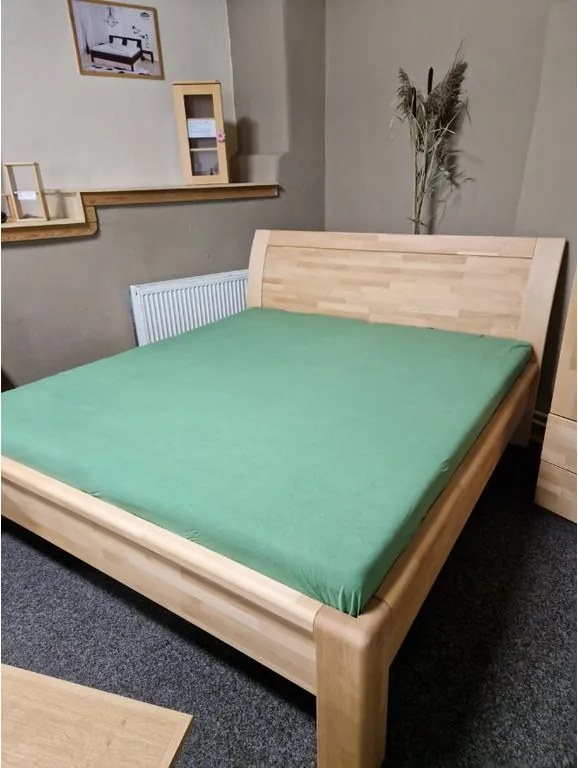 DOMESTAV s.r.o. Postel Florencia, čelo oblé plné 180-BUK CINK olej Materiál: Buk cink, Barevne provedení: Olej, Specifikace: 180x200