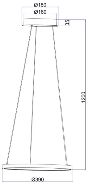 Globo 67192-19B - LED Lustr na lanku RALPH LED/19W/230V