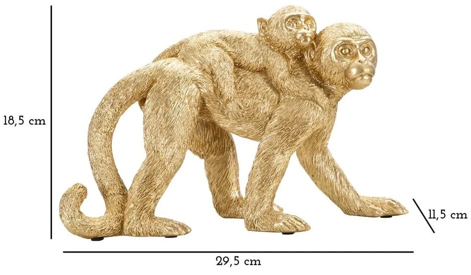 Soška z polyresinu (výška 18,5 cm) Monkey Mom – Mauro Ferretti