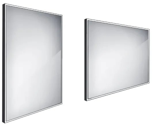 Černé LED zrcadlo 600x800