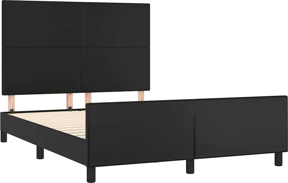 Rám postele s čelem černý 140x200 cm umělá kůže 3125451