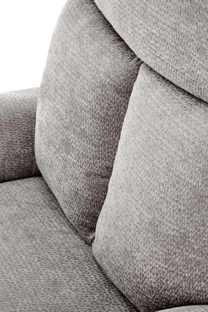 Relaxační polohovací TV křeslo ZAHIR — látka, šedá