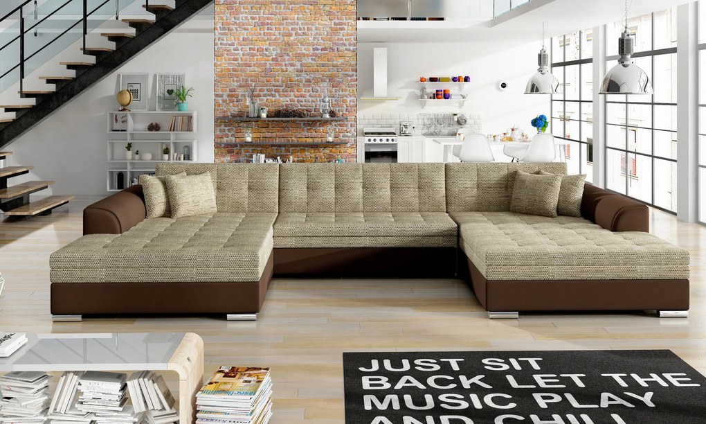 XXXLutz SEDACÍ SOUPRAVA, textil, světle hnědá, červenohnědá MID.YOU - Online Only sedačky - 00000L002403