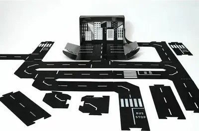TODDLEROAD 2065 SADA METROPOLE - flexibilní silnice - 26 silikonových