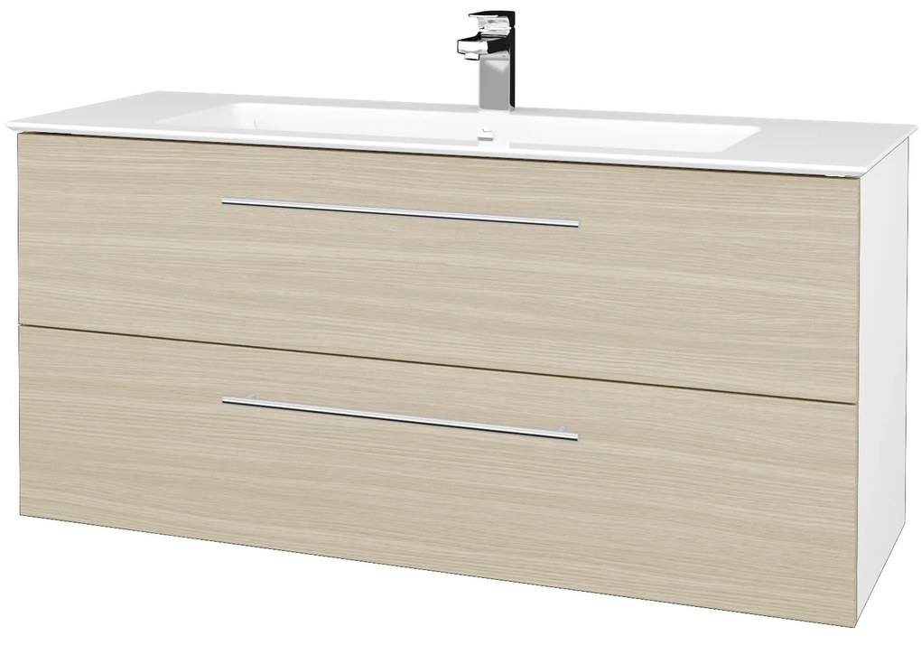 Dřevojas Koupelnová skříň GIO SZZ2 120 Varianta: M01 Bílá mat / Úchytka T01 / M01 Bílá mat