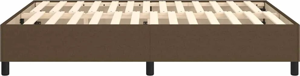 Rám postele s boxspringem tmavě hnědý 140 x 190 cm textil 3120857